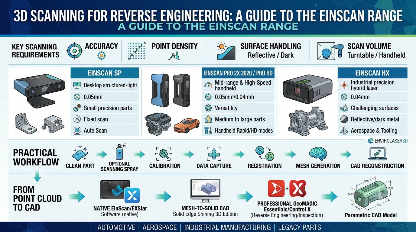 Best 3D Scanners for Reverse Engineering 2026