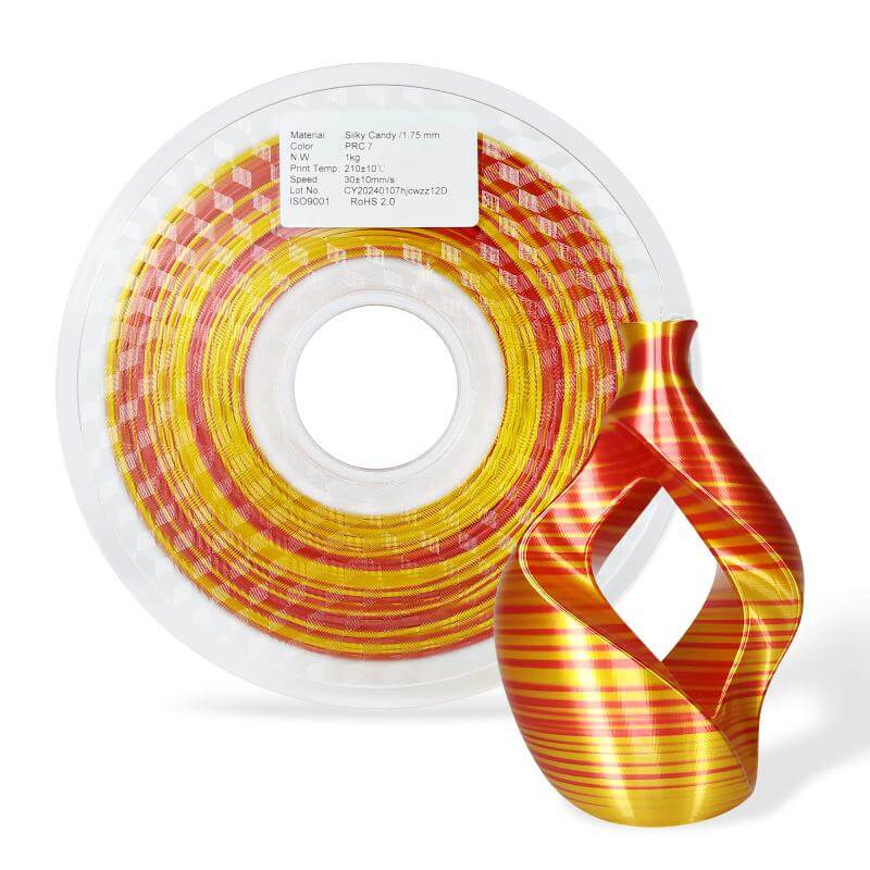 EL3D® PLA, Silk Like Rapid Transition Candy Gold Red Filament, 1Kg, 1 ...