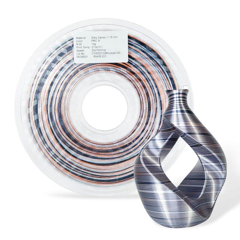 EL3D® PLA, Silk Like Rapid Transition Candy Pink White Black Filament ...