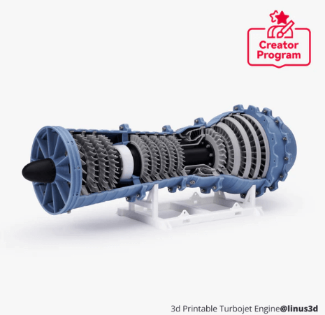 Bambu Lab 3d Printable Turbojet Engine Kit – Envirolaser3D